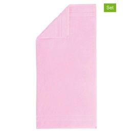 Egeria 3er-Set: G&auml;stehandt&uuml;cher in Rosa - 15% | Gr&ouml;&szlig;e 30x50 cm | Badtextilien