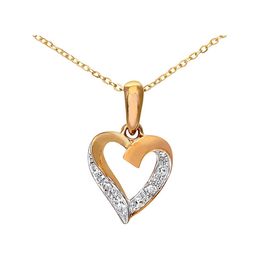 Revoni Gold-Halskette mit Diamant-Anh&auml;nger - (L)46 cm - 76% | Schmuck