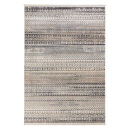 Flair Rugs Kurzflor-Teppich "Santiago" in Creme/ Schwarz - 55% | Gr&ouml;&szlig;e 80x140 cm |