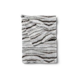 Zo!Home Plaid "Siberian White Tiger" in Grau - 43% | Gr&ouml;&szlig;e 140x200 cm | Decken