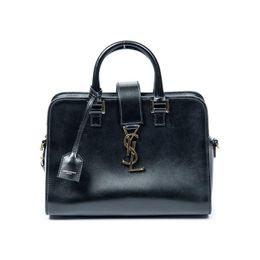 Yves Saint Laurent Leder-Henkeltasche in Schwarz - (B)26 x (H)19 x (T)12 cm - 30% | Damen-taschen