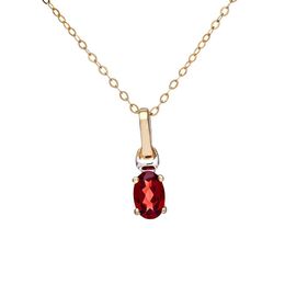 Diamant Exquis Gold-Halskette mit Granat-Anh&auml;nger - (L)46 cm - 75% | Schmuck