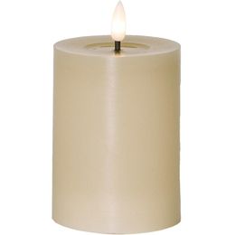 STAR TRADING LED-Windlicht "Flamme Flow Pillar" in Beige - (H)12,5 x &Oslash; 7,5 cm - 14% | Kerzen-vasen