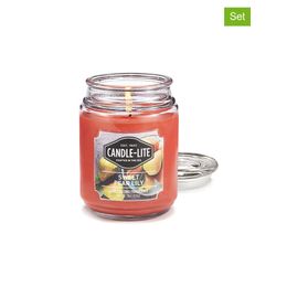CANDLE-LITE 2er-Set: Duftkerzen "Sweet Pear" in Rot - 2x 510 g - 72% | Kerzen-vasen