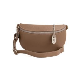 Anna Morellini Leder-G&uuml;rteltasche "Berenice" in Taupe - (B)25 x (H)14 x (T)1 cm - 77% | Damen-koffer-reisegepaeck