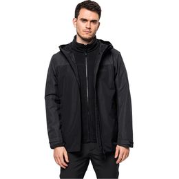 Jack Wolfskin 3in1-Funktionsjacke "Taubenberg" in Schwarz - 47% | Gr&ouml;&szlig;e XL | Herren-outdoorjacken
