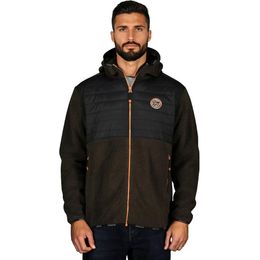 Geographical Norway Fleecejacke "Tangus" in Khaki - 69% | Gr&ouml;&szlig;e XL | Herren-pullover-sport
