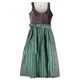 Almsach Dirndl in Grau/ Gr&uuml;n - 71% | Gr&ouml;&szlig;e 36 | Damen-dirndl