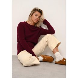 Just Cashmere Kaschmir-Pullover "Jane" in Dunkelrot - 60% | Gr&ouml;&szlig;e L | Damen-pullover-cardigans