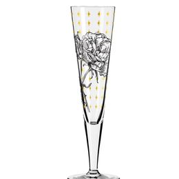 Ritzenhoff Champagnerglas "Goldnacht Hofg&auml;rtner" in Schwarz/ Gold - 205 ml - 52% | Gedeckter-tisch