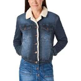 Timezone Jeansjacke in Dunkelblau/ Wei&szlig; - 62% | Gr&ouml;&szlig;e XL | Damenjacken