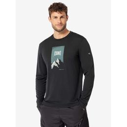 super.natural Funktionslongsleeve "2 Pitch" in Schwarz - 57% | Gr&ouml;&szlig;e L | Herren-sportshirts