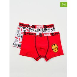 Avengers 2er-Set: Boxershorts "Avengers Classic" in Rot/ Hellgrau/ Schwarz - 57% | Gr&ouml;&szlig;e 104/110 | Kinder-waesche