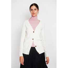 ASSUILI Cardigan in Wei&szlig; - 68% | Gr&ouml;&szlig;e 42 | Damen-pullover-cardigans
