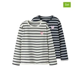name it 2er-Set: Longsleeves "Tenisa" in Schwarz/ Wei&szlig; - 44% | Gr&ouml;&szlig;e 122/128 | Kinder-longsleeves