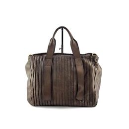 Amara Leder-Shopper "Brigitte" in Taupe - (B)40 x (H)30 x (T)14 cm - 78% | Damen-taschen