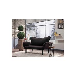 Scandinavia Concept Sofa "Chatto" in Schwarz - (B)140 x (H)70 x (T)65 cm - 66% | Sitzmoebel