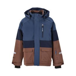 ZIGZAG Ski-/ Snowboardjacke "Taylor" in Blau/ Braun - 51% | Gr&ouml;&szlig;e 110/116 | Kinder-outdoor-jacken