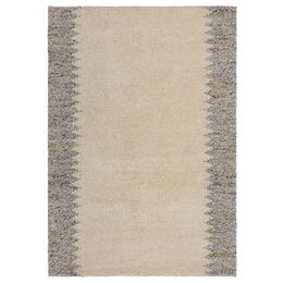 Flair Rugs Langflor-Teppich in Wei&szlig;/ Schwarz - 57% | Gr&ouml;&szlig;e 80x150 cm |