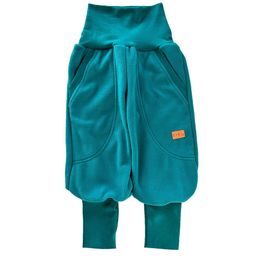 LiVi Fleece-Streetjogger "Petrol" in Petrol - 34% | Gr&ouml;&szlig;e 80/86 | Babyhosen