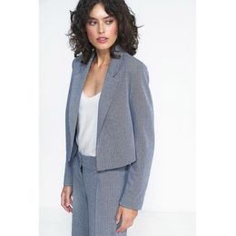 Nife Blazer in Dunkelblau/ Wei&szlig; - 78% | Gr&ouml;&szlig;e 42 | Damenjacken
