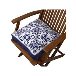 ABERTO DESIGN Kissen in Dunkelblau - 36% | Gr&ouml;&szlig;e 42x42 cm | Dekokissen