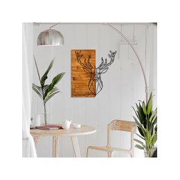 ABERTO DESIGN Wanddekor "Deer" - (B)56 x (H)58 cm - 53% | Wanddekoration