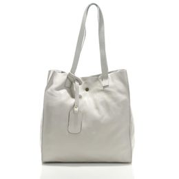 ORE10 Leder-Schultertasche "Aram" in Wei&szlig; - (B)34 x (H)28 x (T)12 cm - 74% | Damen-taschen