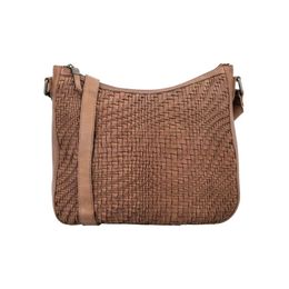 HIDE & STITCHES Leder-Schultertasche "Inspired by illusion" in Braun - (B)30 x (H)26 x (T)10 cm - 65% | Damen-taschen