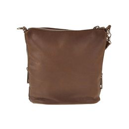 ORE10 Leder-Umh&auml;ngetasche "Ambly" in Braun - (B)20 x (H)19 x (T)10 cm - 74% | Damen-taschen