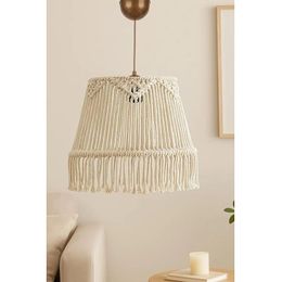 ABERTO DESIGN H&auml;ngeleuchte in Creme - (H)57 x &Oslash; 30 cm - 46% | Haengeleuchten-deckenleuchten