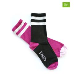 B.Nosy 2er-Set: Socken in Schwarz/ Lila - 49% | Gr&ouml;&szlig;e 35-38 | Babysocken-strumpfhosen