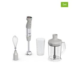 Tefal 4tlg. Set: Stabmixer "Quickchef - HB67MB30" in Silber/ Grau - 10% | Kuechengeraete