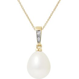 Pearline Gold-Anh&auml;nger mit Diamanten und Perle - 87% | Schmuck