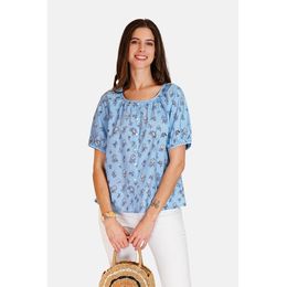 ASSUILI Bluse in Hellblau - 72% | Gr&ouml;&szlig;e 38 | Damen-blusen