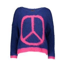 miss goodlife Pullover "Peace" in Dunkelblau/ Pink - 85% | Gr&ouml;&szlig;e M | Damen-pullover-cardigans