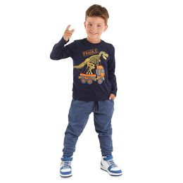Denokids 2tlg. Outfit "Fragile" in Dunkelblau - 71% | Gr&ouml;&szlig;e 122 | Kinder-longsleeves
