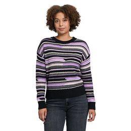 BETTY & CO BETTY & CO Pullover in Schwarz/ Lila/ Creme - 66% | Gr&ouml;&szlig;e 40 | Damen-pullover-cardigans