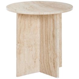 Livetastic Beistelltisch, Natur, Stein, Marmoroptik, Sockel, 50x50x50 cm, Wohnzimmer, Wohnzimmertische, Beistelltische