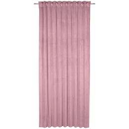 Esposa Fertigvorhang Pablo, Rosa, Textil, Uni, 135x245 cm, Textiles Vertrauen - Oeko-Tex&reg;, f&uuml;r Stange und Schiene geeignet, Samtoptik, mit Kombiband, Wohntextilien, Gardinen & Vorh&auml;nge, Fertiggardinen, Fertiggardinen