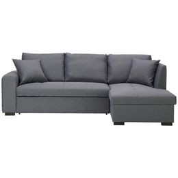 Xora Ecksofa, Grau, Textil, 3-Sitzer, F&uuml;llung: Schaumstoff, Ottomane rechts, L-Form, 238x158 cm, Made in EU, Liegefunktion, seitenverkehrt erh&auml;ltlich, Wohnzimmer, Sofas & Couches, Wohnlandschaften, Ecksofas