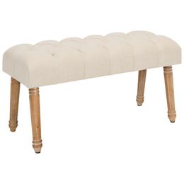 Livetastic Sitzbank, Natur, Wei&szlig;, Holz, Textil, Tanne, massiv, 1-Sitzer, 100x48x40 cm, Esszimmer, B&auml;nke, Sitzb&auml;nke