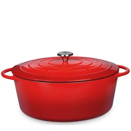 K&uuml;chenprofi K&uuml;chenprofi Bratentopf Provence, Rot, Metall, 8,9 L, 14 cm, Kochen, T&ouml;pfe, Br&auml;ter