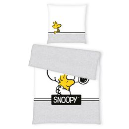 Herding Jugendbettw&auml;sche Snoopy, Wei&szlig;, Textil, 135x200 cm, Oeko-Tex&reg; Standard 100, pflegeleicht, Schlaftextilien, Bettw&auml;sche, Kinderbettw&auml;sche