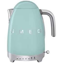 Smeg Wasserkocher 50&acute;s Style, Hellgr&uuml;n, Metall, 1,7 L, 22.3x28x17.1 cm, automatische Abschaltung, 360&deg;-Sockel, Anti-Rutsch-F&uuml;&szlig;e, abgedecktes Heizelement, herausnehmbarer Filter, Temperaturstufen individuell einstellbar, K&uuml;chenger&auml;te, Wasserkocher