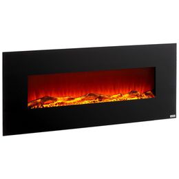 Xora Elektrokamin, Schwarz, Metall, Kunststoff, Glas, 128x55x14 cm, Fernbedienung, Flammeneffekt separat schaltbar, &Uuml;berhitzungsschutz, Thermostat, Dimmer, Freizeit, Heizen & K&uuml;hlen, Elektrokamine