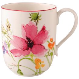 Villeroy & Boch Villeroy & Boch Kaffeebecher Mariefleur Basic, Mehrfarbig, Wei&szlig;, Keramik, Floral, 480 ml, Kaffee & Tee, Tassen, Kaffeebecher