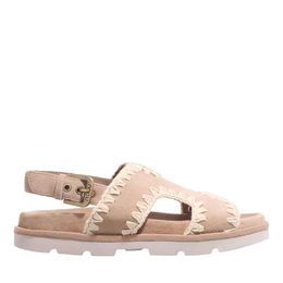 mou Sandalen - Low Bio Sandal With Back Strap - Gr. 36 (EU) - in Beige - f&uuml;r Damen