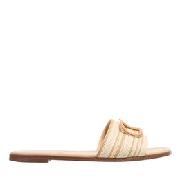 Valentino Garavani Sandalen - VLogo Slide - Gr. 37 (EU) - in Beige - f&uuml;r Damen