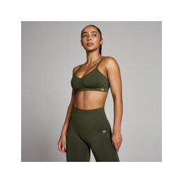 Myprotein MP Damen Tempo Nahtlos Gerafft Sport-BH - Waldgr&uuml;n - L